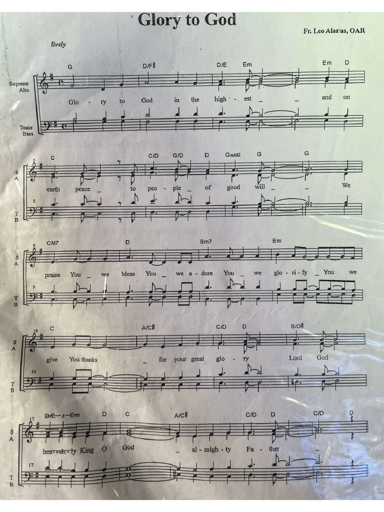 Glory to God - Fr Leo Alaras OAR | PDF