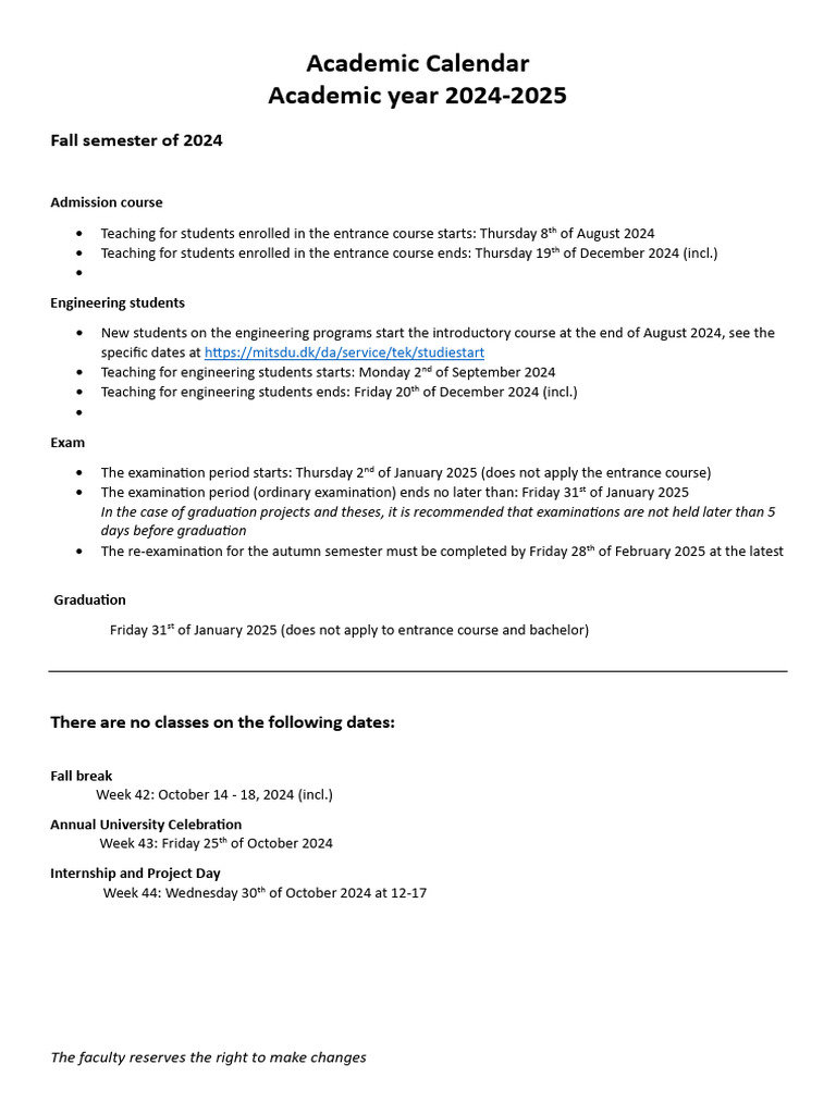 2024-2025 Academic Calendar Overview | PDF | Academic Term ...