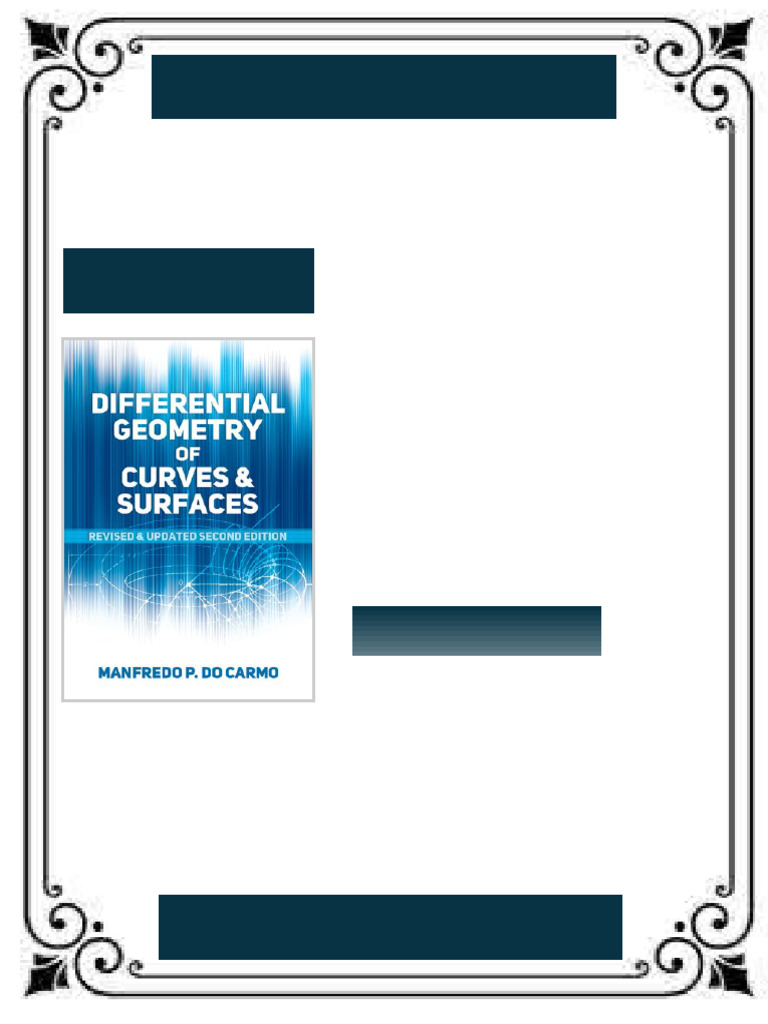 Differential Geometry of Curves and Surfaces 2nd Edition Manfredo P. Do ...