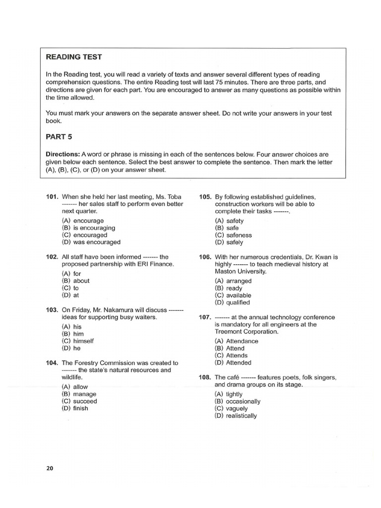 Test 1 Reading | PDF