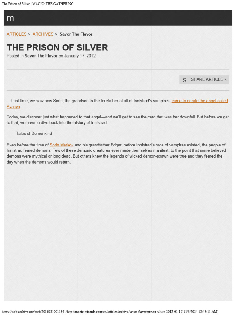 The Prison of Silver | PDF