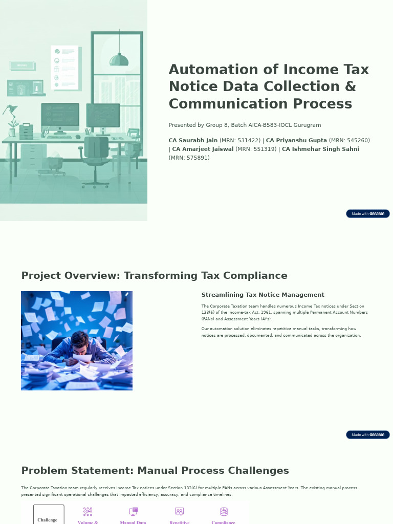Income Tax Notice Automation Process | PDF | Visual Basic For ...