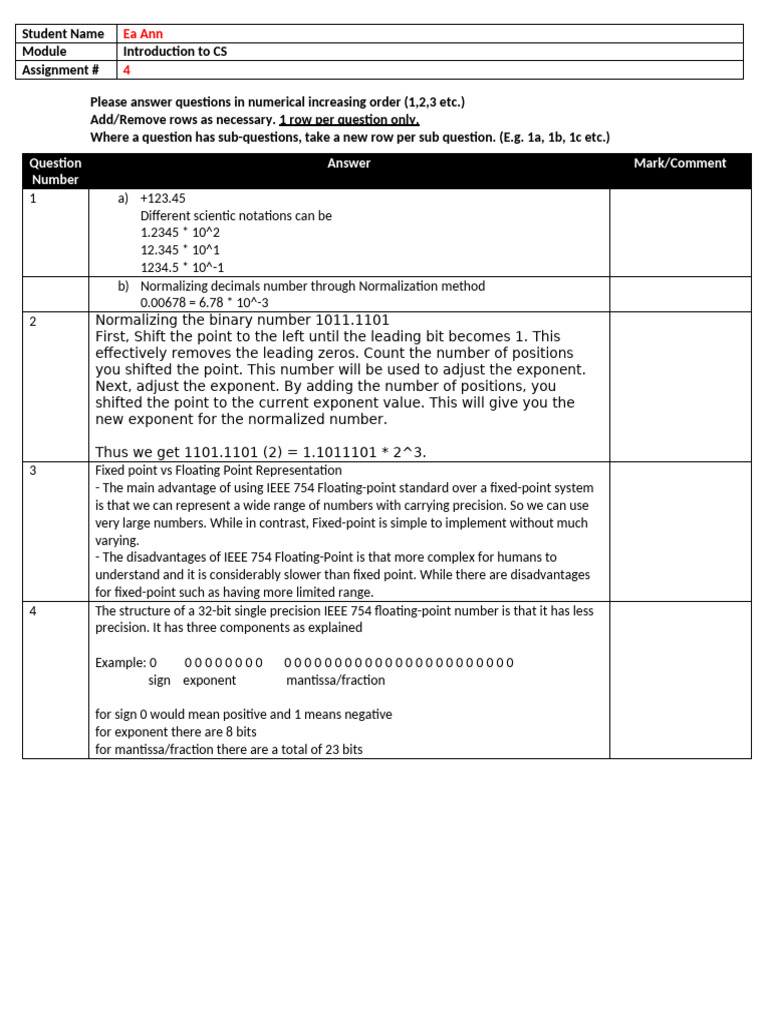 IEEE 754 Floating-Point Concepts Explained | PDF | Computer ...