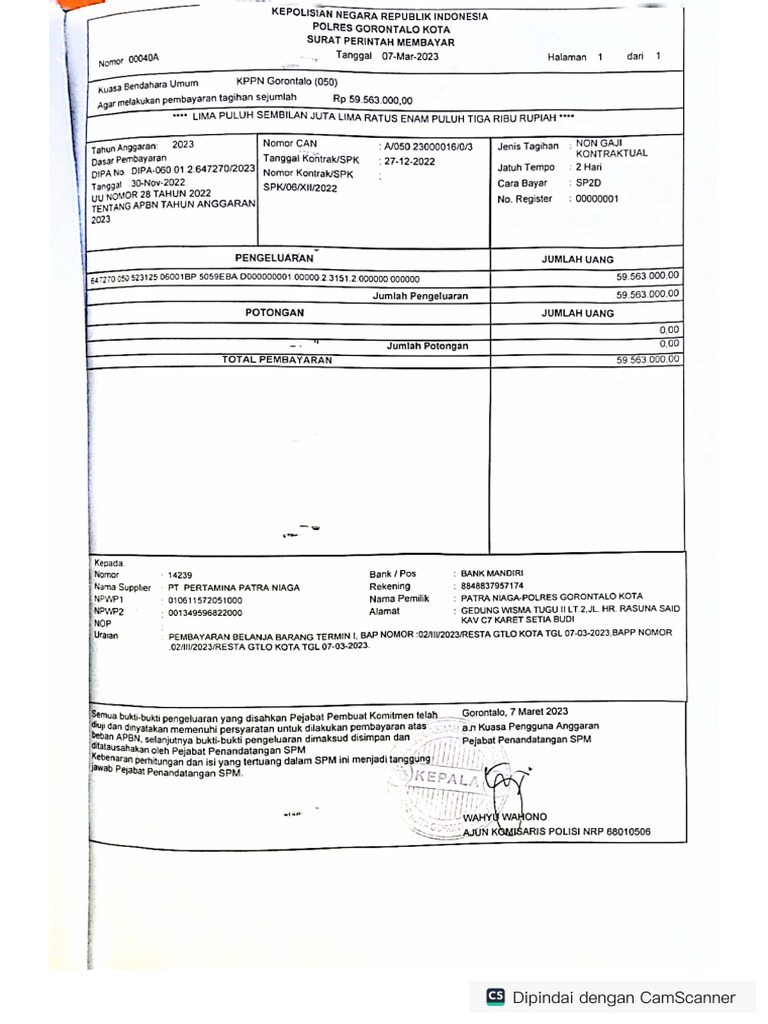 Spm Spp Sp2d Rm Jan Pnbp | PDF