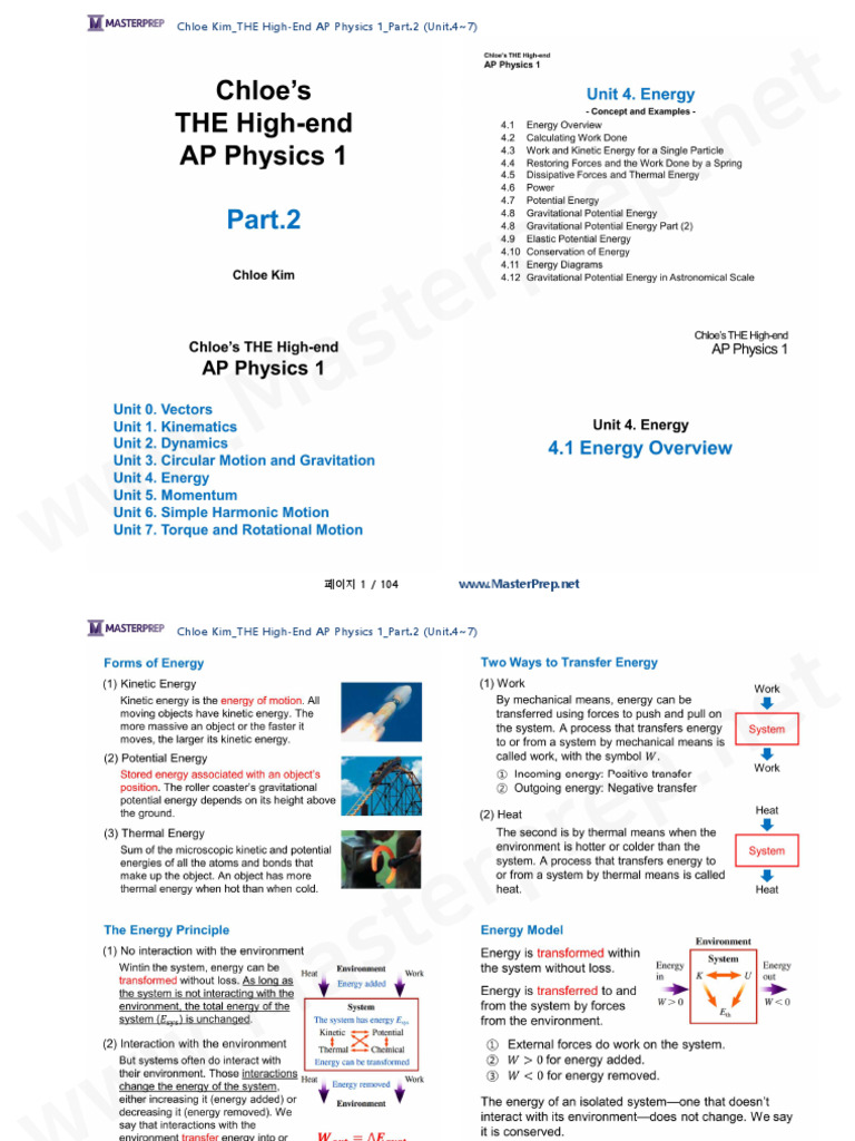 Chloe Kim the High-EndAP Physics 1 Part.2(Unit.4~7) | PDF