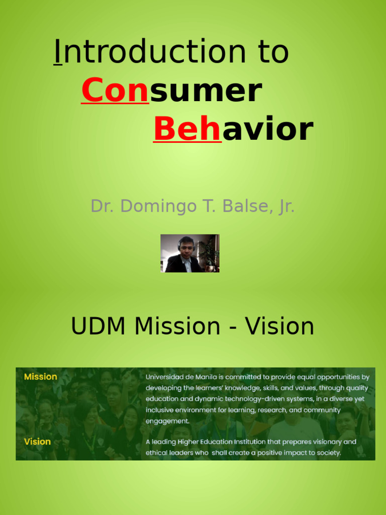 Module 1 - Introduction to Consumer Behavior | PDF | Marketing | Market ...