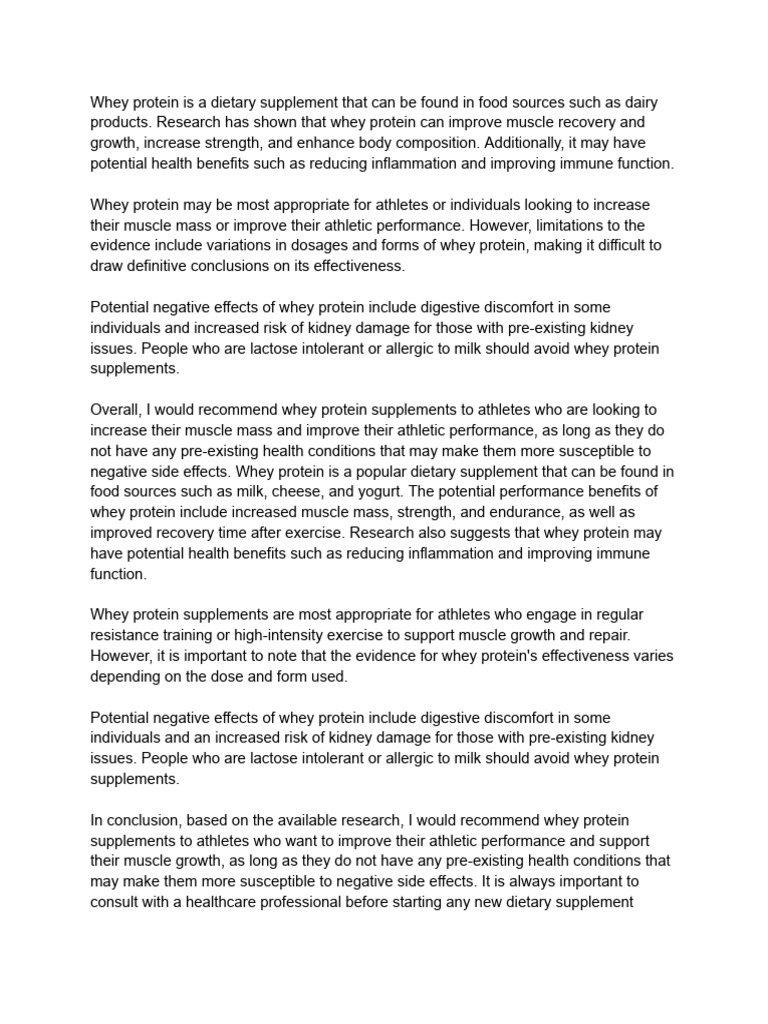 Dietary Supplement Paper 3300 | PDF | Dietary Supplements | Milk