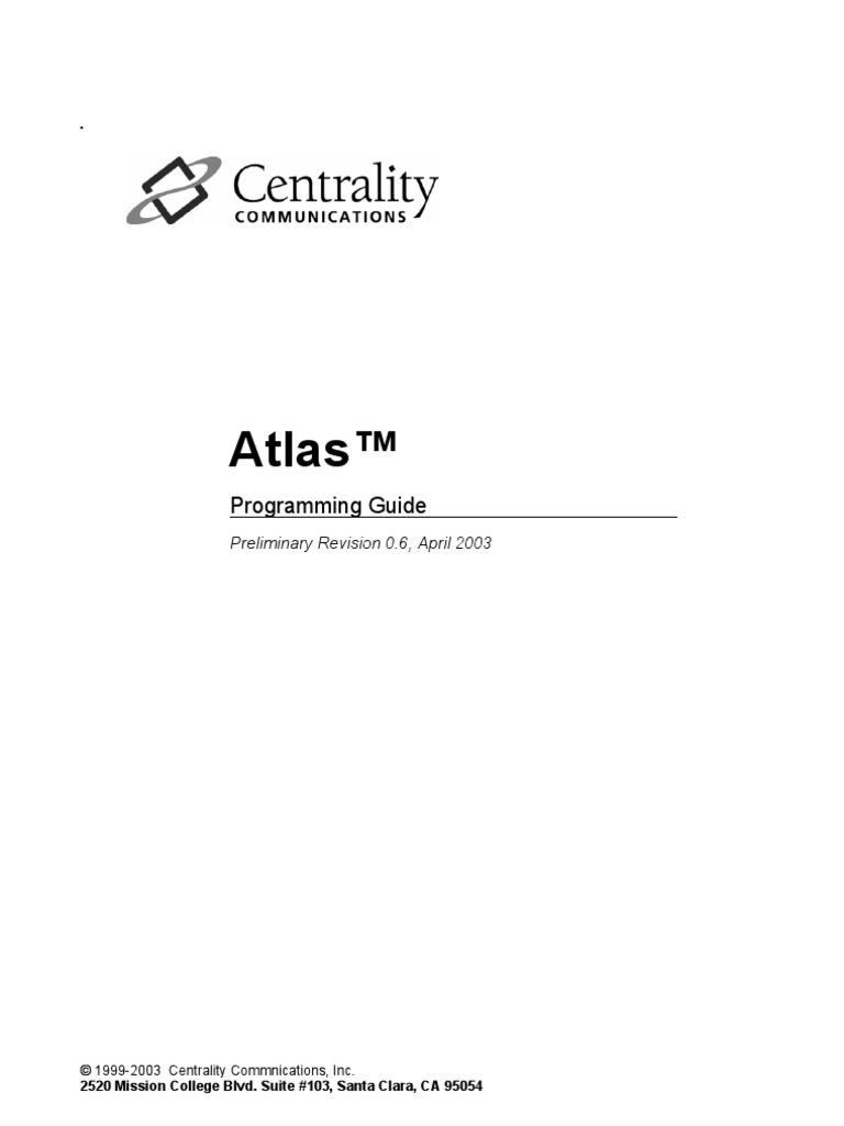 Atlas Programming Guide Preli | PDF | Flash Memory | Digital Signal ...
