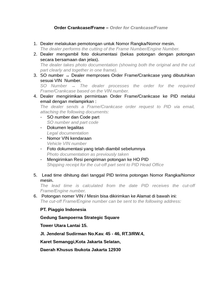 Order Frame | PDF