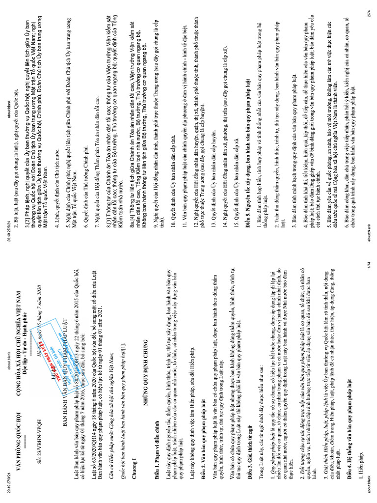 Luat Ban Hanh Van Ban | PDF