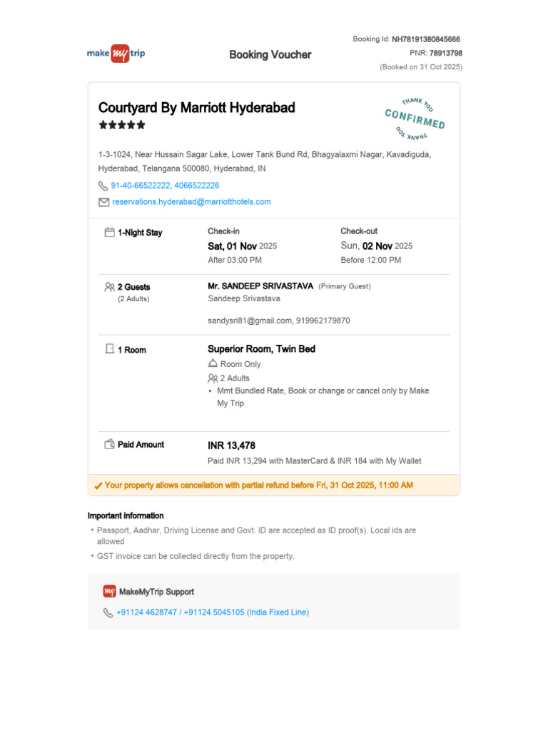 Booking Confirmation Voucher-5 | PDF