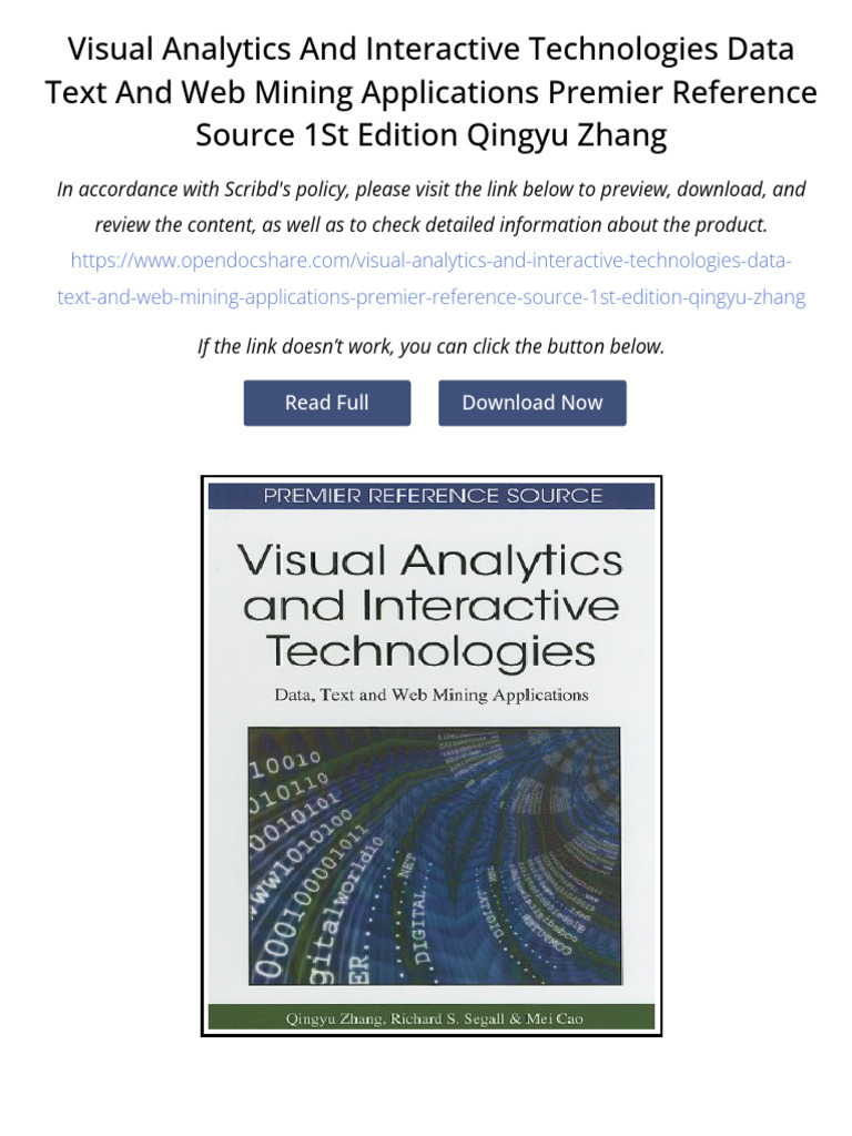 Visual Analytics and Interactive Technologies Data Text and Web Mining ...