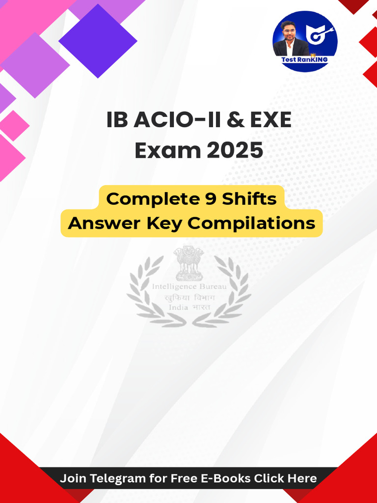 IB ACIO II EXE 2025 AnswerKey Compilation in English | PDF | Interest ...