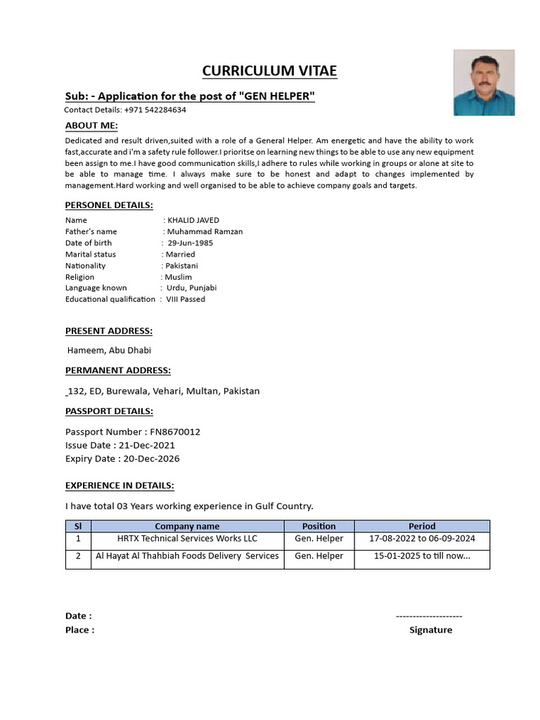 CV - Khalid Javed | PDF