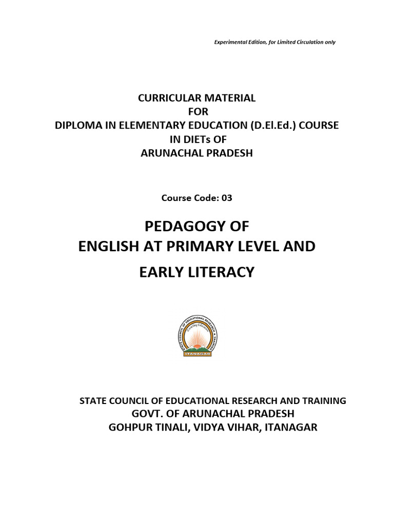 Pedagogy of English at Primary Level | PDF | Speech | Language Acquisition