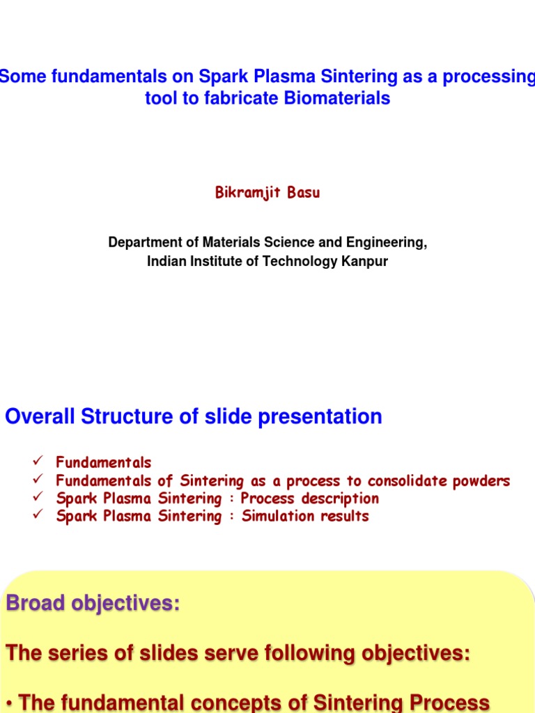 Spark Plasma Sintering - Fundamentals | PDF | Sintering | Electrical ...