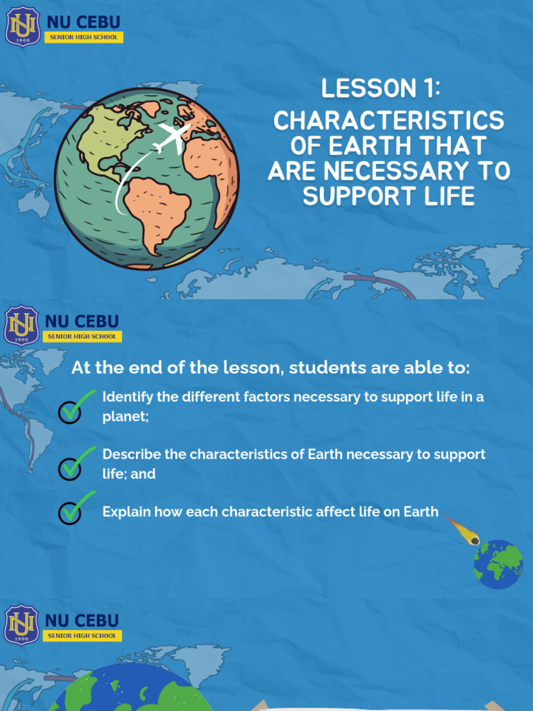 Earth Characteristics Supporting Life | PDF | Rock (Geology) | Earth ...