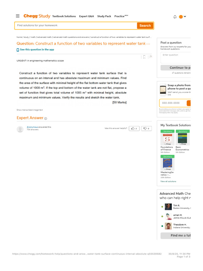 Construct A Function of Two Variables | PDF