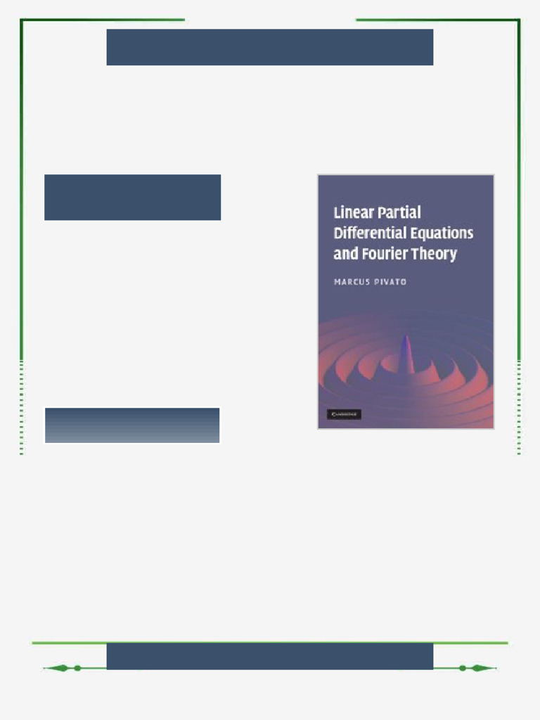 Linear partial differential equations and Fourier theory 1st Edition ...