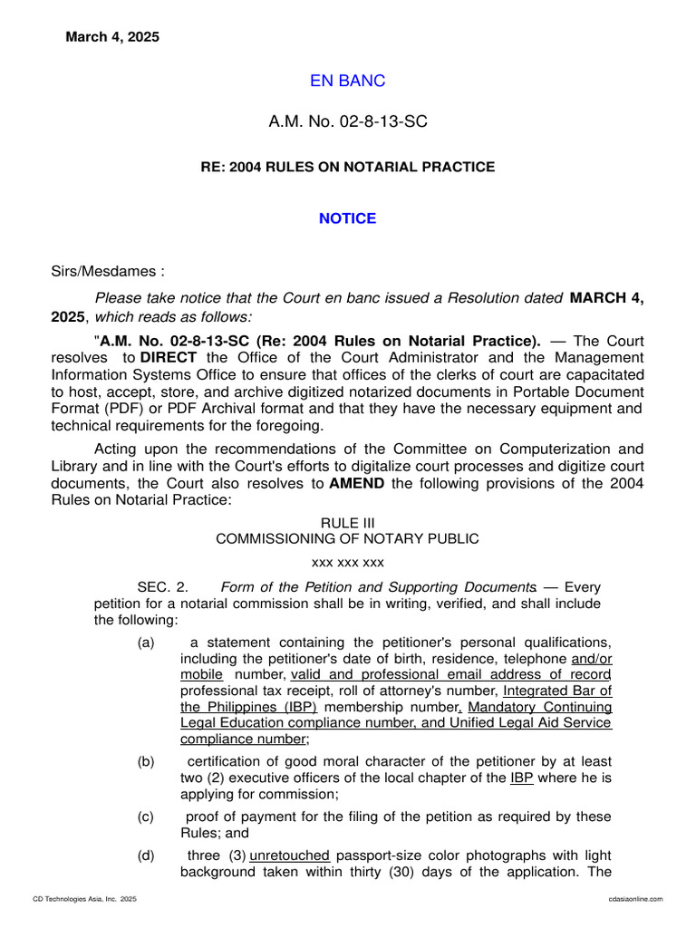 2025 Amendments to Notarial Practice Rules | PDF | Notary Public | Seal ...