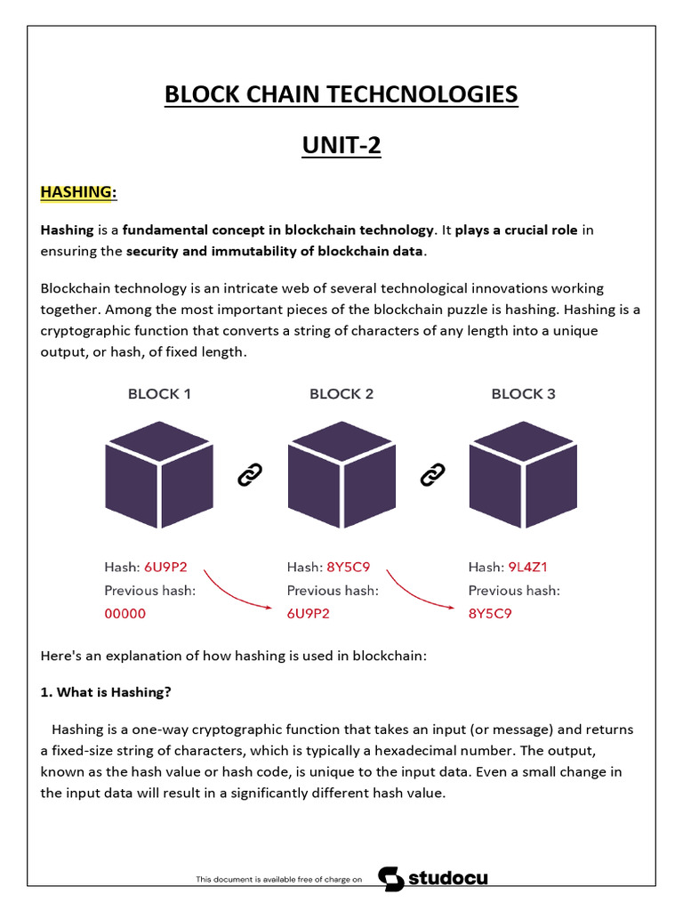 Block Chain Unit 2 | PDF | Public Key Cryptography | Key (Cryptography)