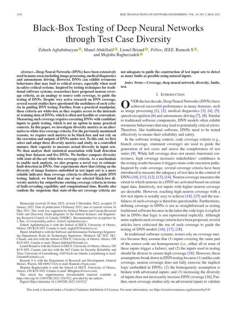 2023 - Black-Box Testing of Deep Neural Networks Through Test Case ...