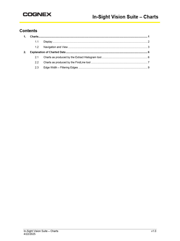 In-Sight Vision Suite Charting Guide | PDF | Contrast (Vision) | Chart