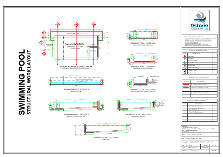 Swimming Pool Structural Layout Plan | PDF | Pump | Swimming Pool