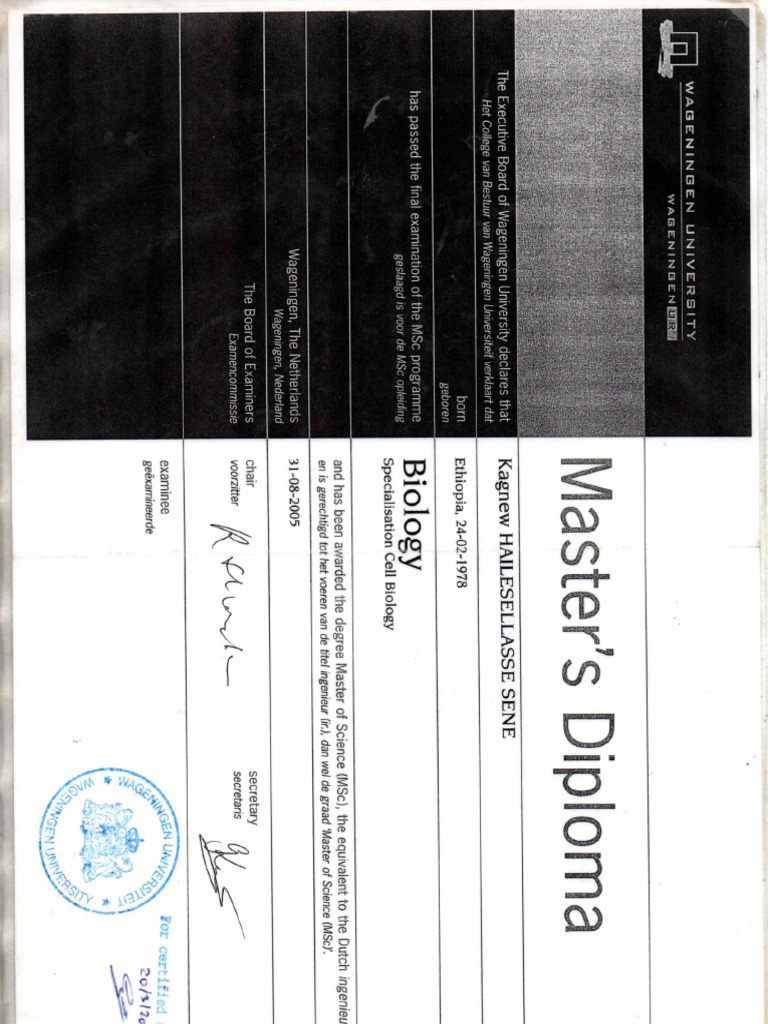 B.SC and M.SC Degree | PDF