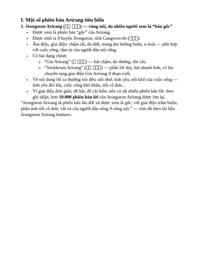 Phần 2 - Arirang | PDF