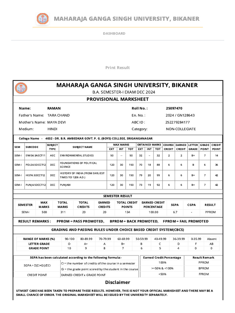 Maharaja Ganga Singh University, Bikaner (1) | PDF | Educational Stages ...