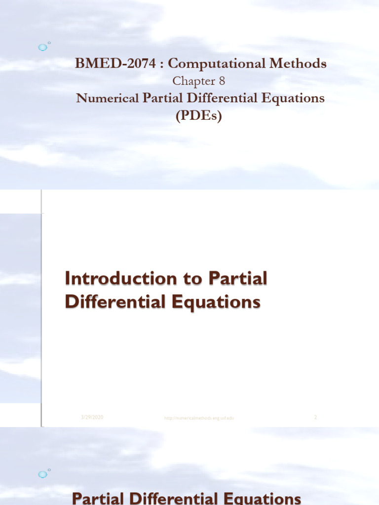 Chapter 8 Numerical Partial Differential Equations (PDEs) | PDF ...