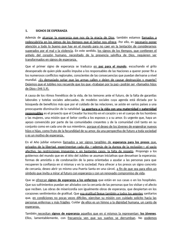 Signos de Esperanza | PDF | Amor