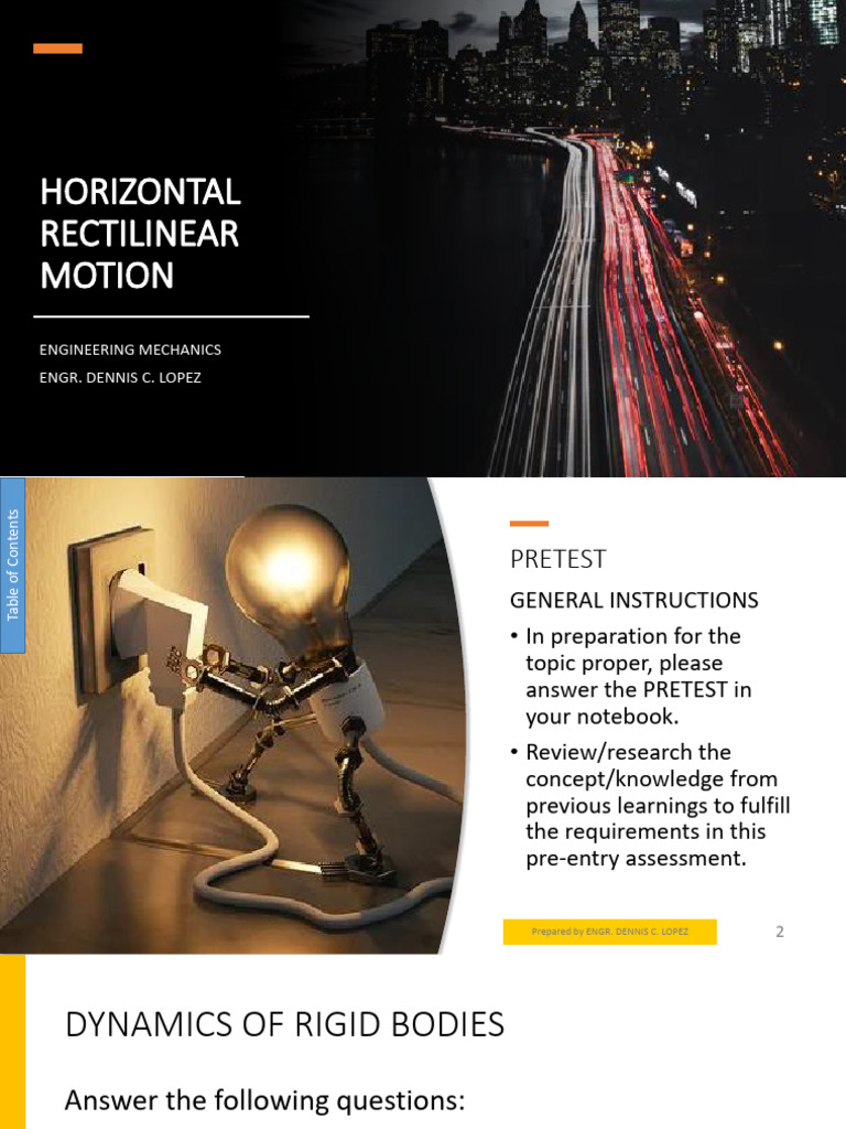 14_horizontal Rectilinear Motion | PDF | Acceleration | Kinematics