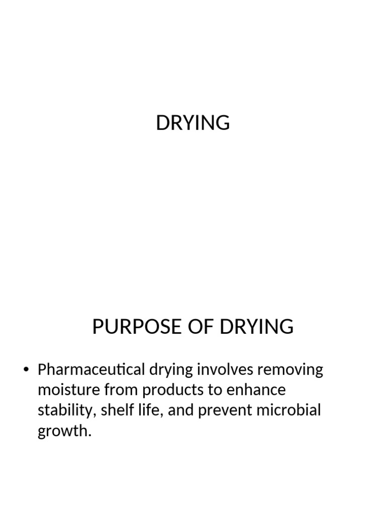 DRYING | PDF | Evaporation | Heat