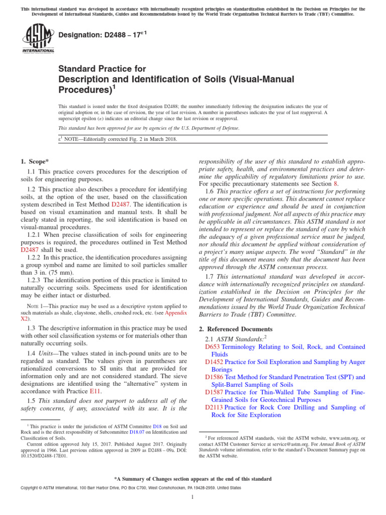 D2488. Description and Identification of Soil (Visual-Manual Procedures ...