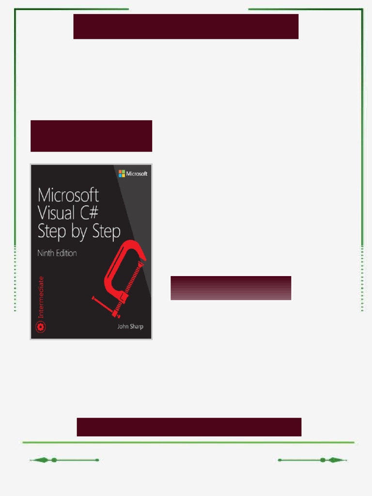 Microsoft Visual C# Step by Step, 9th Edition John Sharp eBook repaired ...