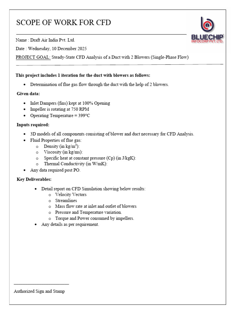 Scope of Work - Draft Air India Pvt. Ltd. | PDF
