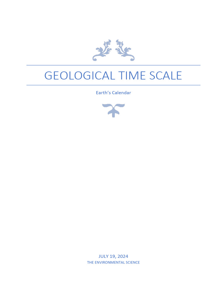 Geological Time Scale | PDF | Nature | Stratigraphy