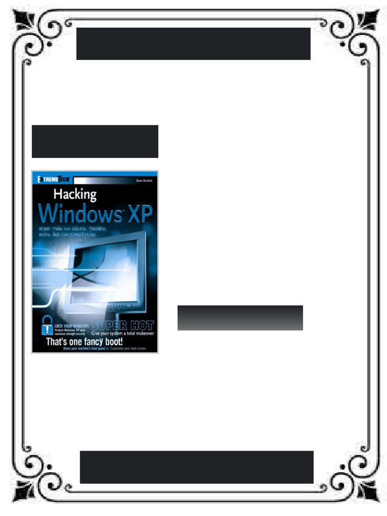 Hacking Windows XP 1st Edition by Steve Sinchak ISBN 0764569295 ...