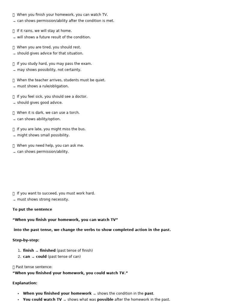 Understanding Conditional Sentences | PDF