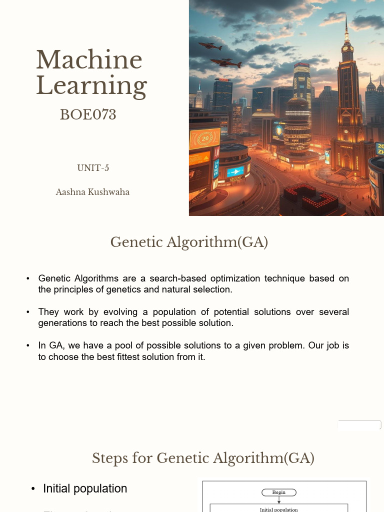unit5 | PDF | Genetic Algorithm | Fitness (Biology)