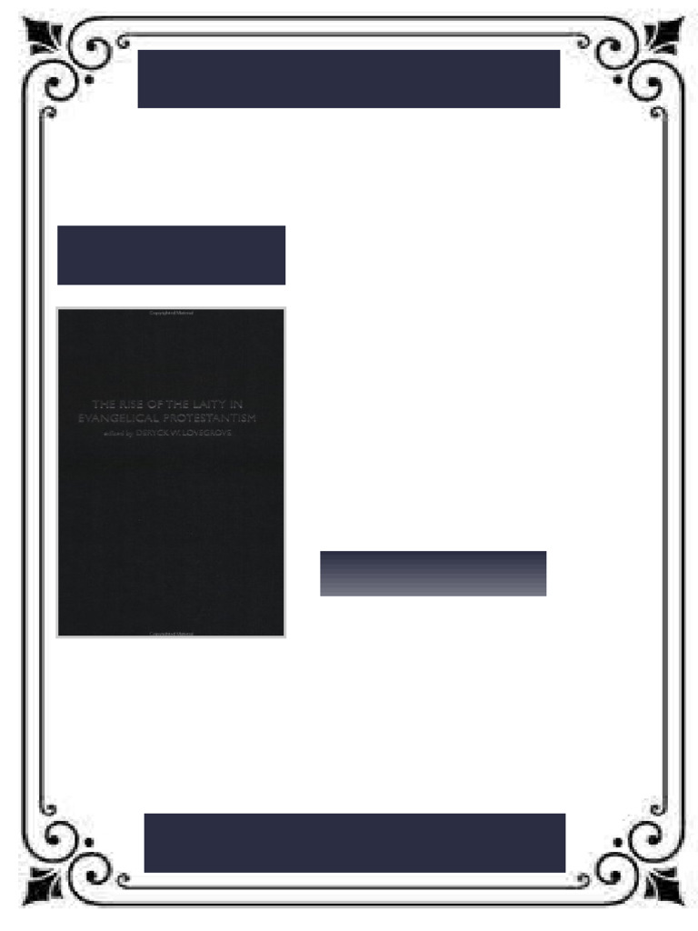 The Rise of the Laity in Evangelical Protestantism 1st Edition D ...