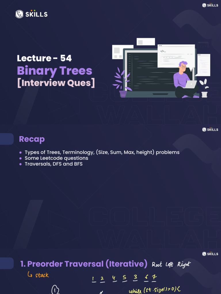 Binary Tree - 3 PPT.pdf | PDF | Algorithms | Algorithms And Data Structures