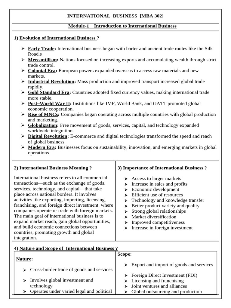 International Business | PDF | International Business | Corporate ...