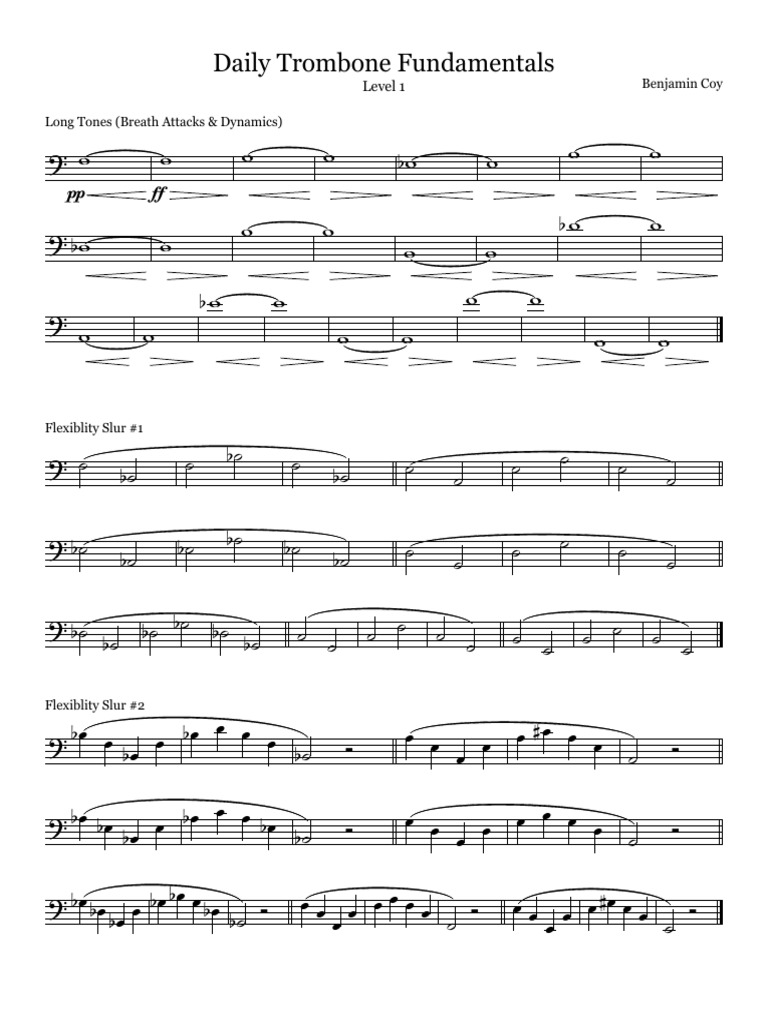 Daily Trombone Exercises and Scales | PDF