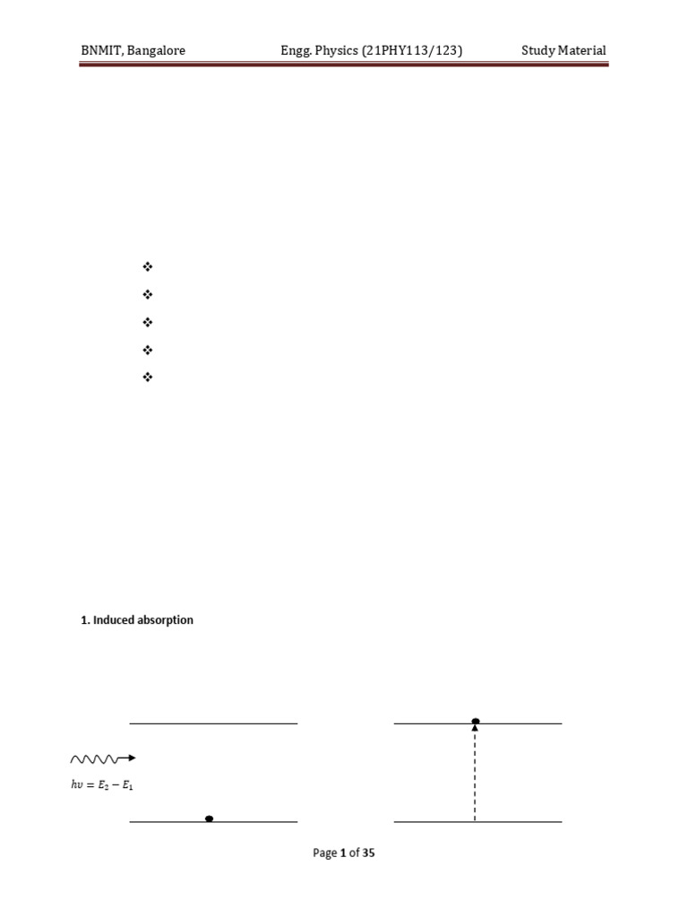 Module II_LASER & Optical Fiber | PDF | Laser | Emission Spectrum
