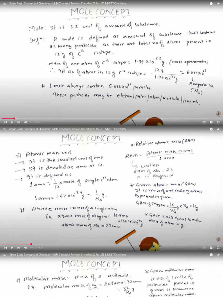 Mole Concept Revision | PDF