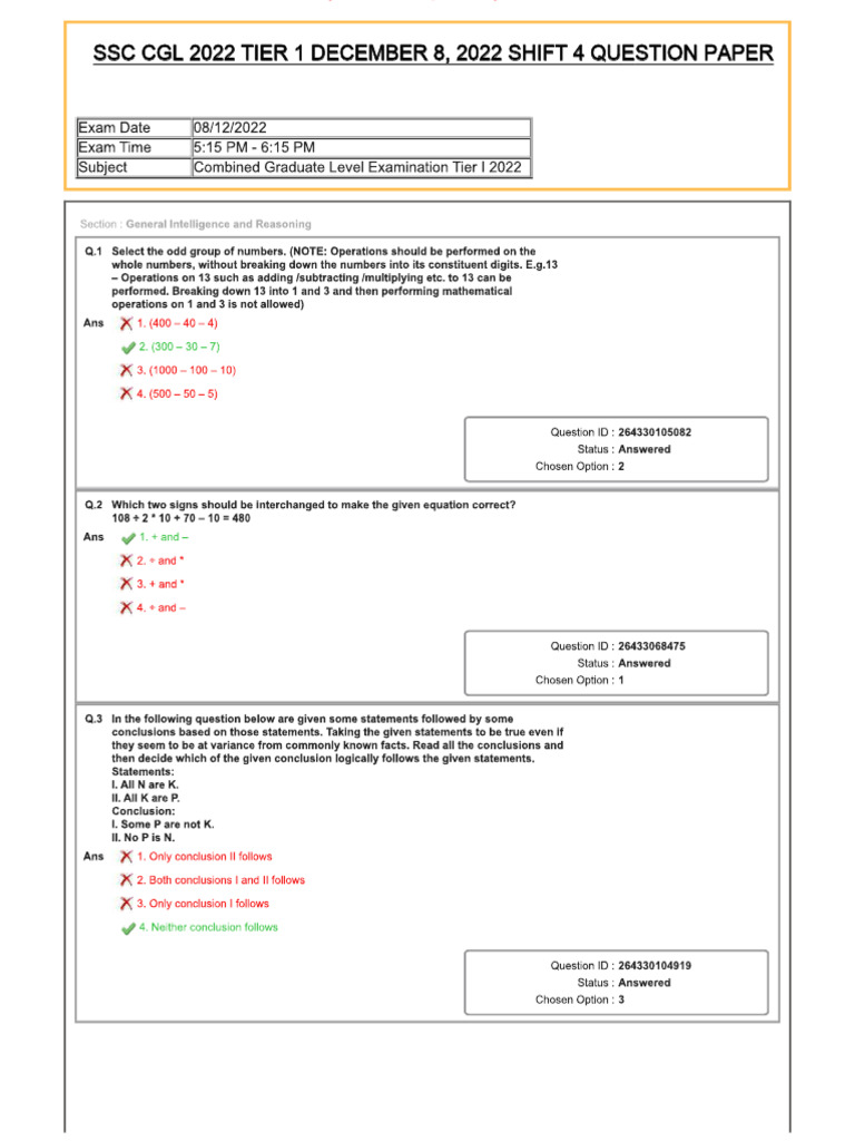 SSC CGL 2022 Tier 1 Question Paper With Answer Key Compressed.pdf ...