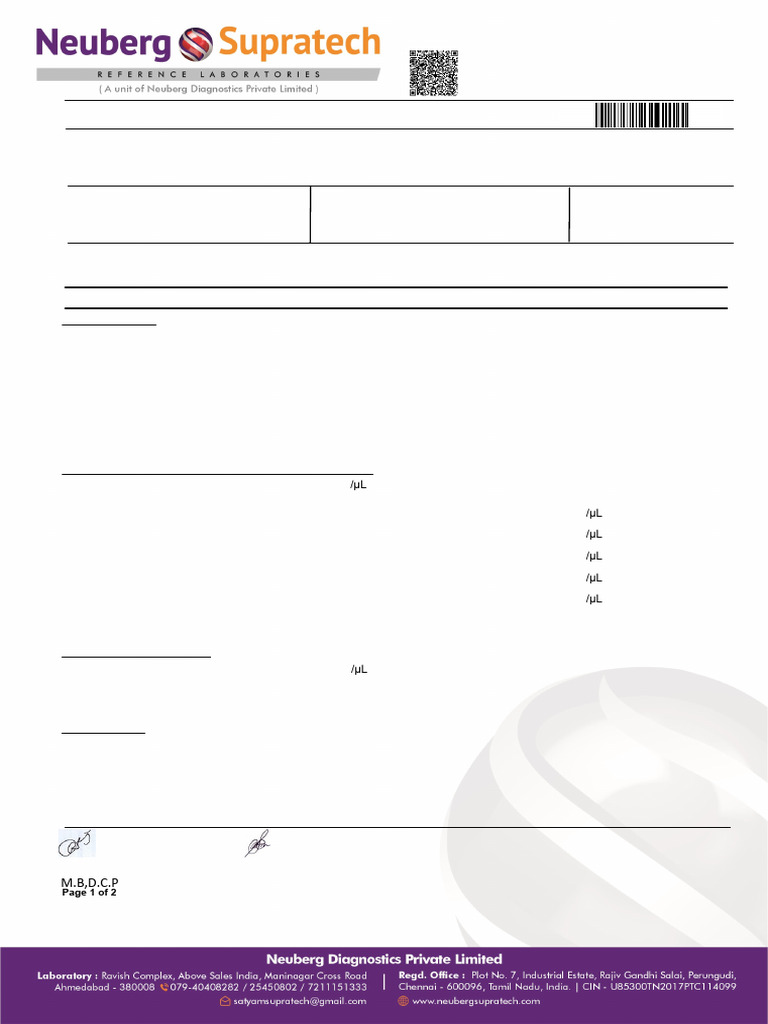 Report - Aesha Shah(51101002520) | PDF | White Blood Cell | Animal Anatomy